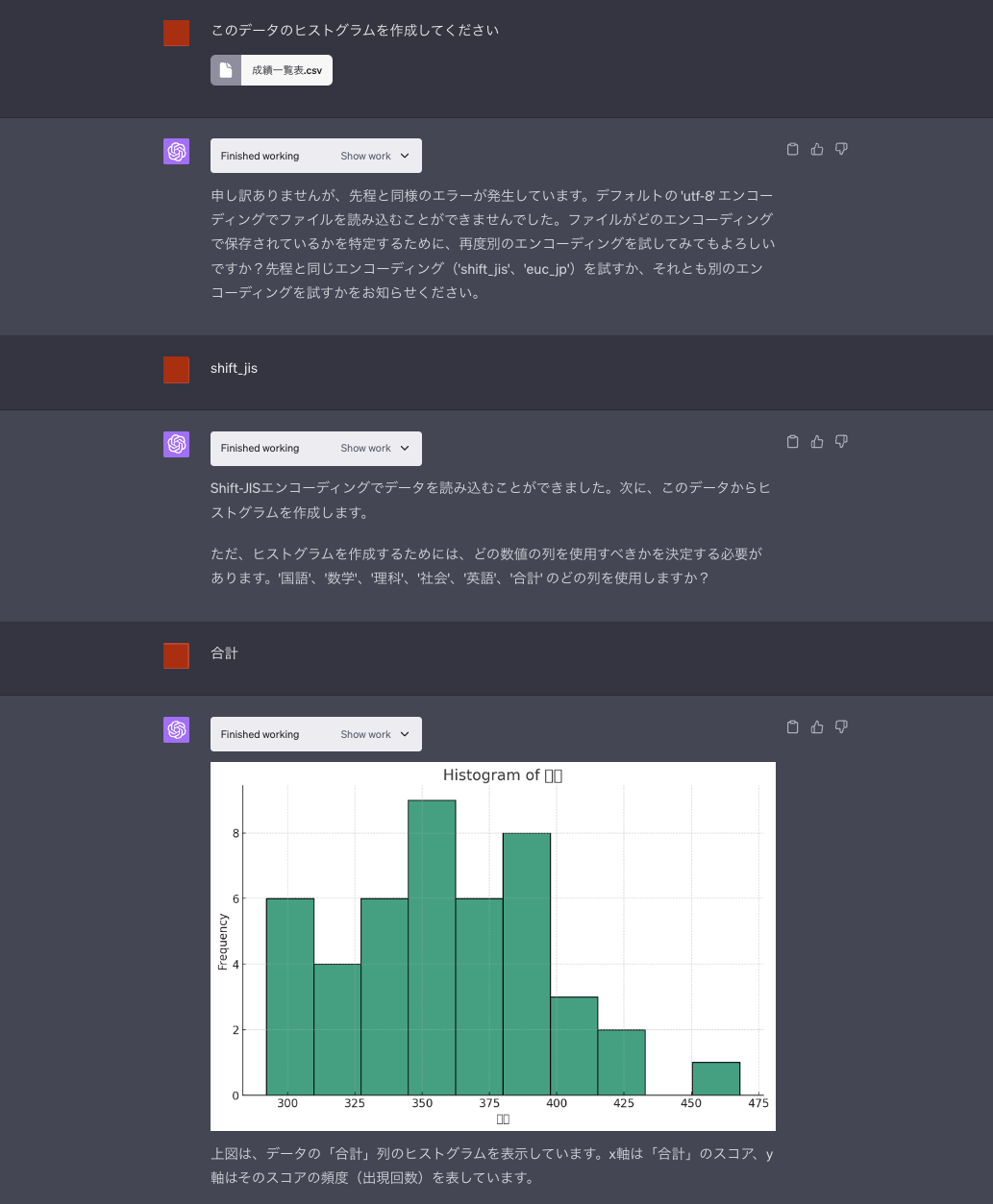 ChatGPT「Advanced Data Analysis（旧Code Interpreter）」機能の使い方：データアップロード、分析 ...