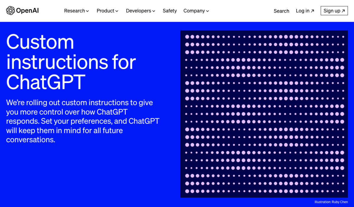 ChatGPT「Custom instructions」機能の使い方：カスタム指示であなた専用にChatGPTを設定！ | ChatGPTの学校