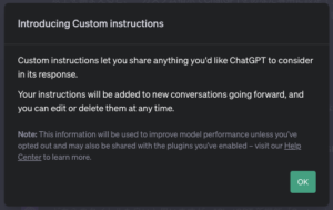 ChatGPT「Custom instructions」機能の使い方：カスタム指示であなた専用にChatGPTを設定！ | ChatGPTの学校