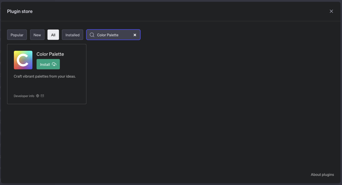 【Color Palette】ChatGPT プラグイン 使い方：配色のカラーパレットをテキストから簡単作成！ | ChatGPTの学校