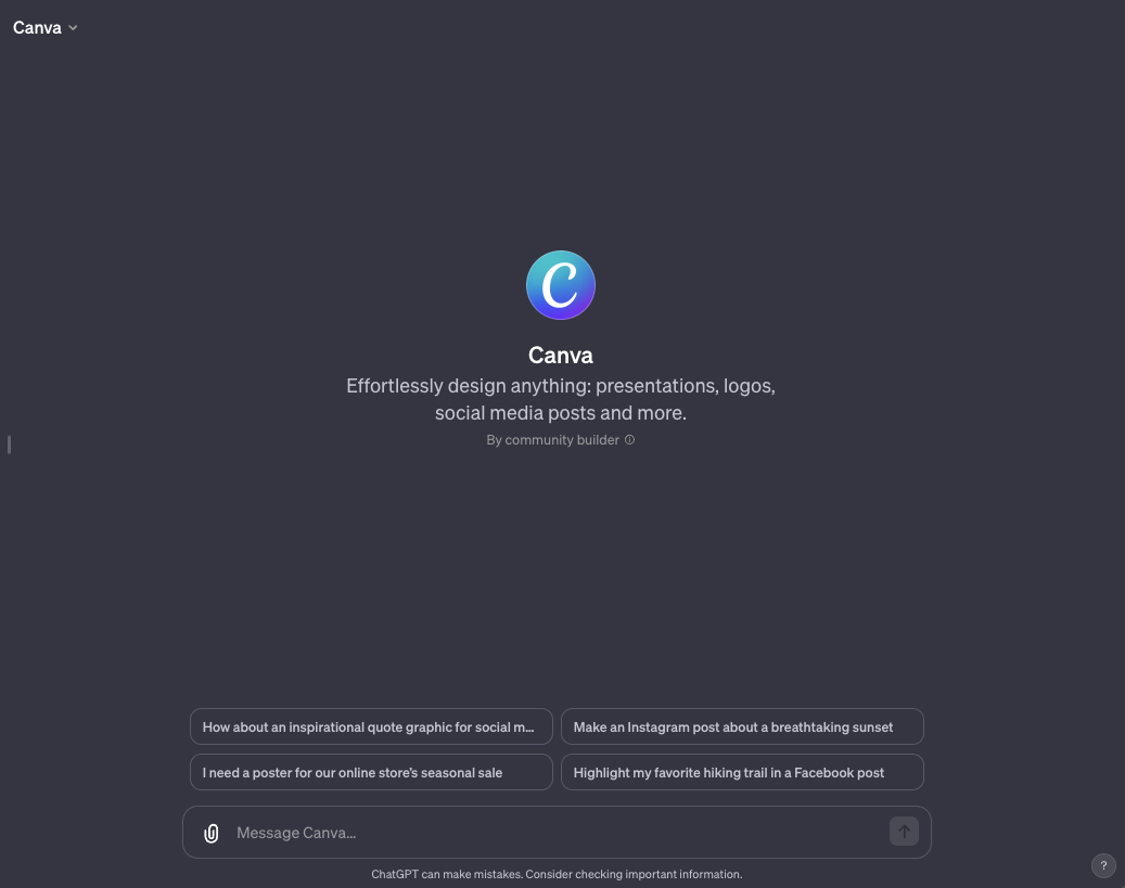 【Canva GPT】ChatGPT GPTs 使い方：簡単にプロのようなデザインを作成！ | ChatGPTの学校