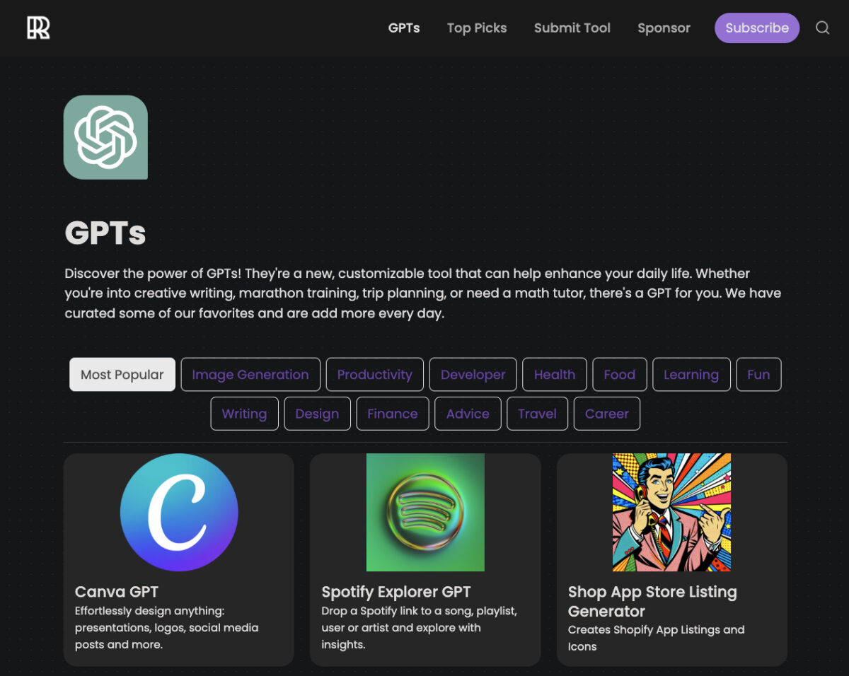 ChatGPT おすすめ「GPTs（カスタムGPT）」30選！カテゴリ別の活用事例集と使い方 | ChatGPTの学校