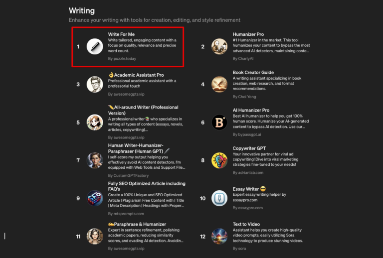 【Write For Me】ChatGPT GPTs 使い方：自動記事作成とSEO対策ができる！高品質コンテンツ作成法 | ChatGPTの学校