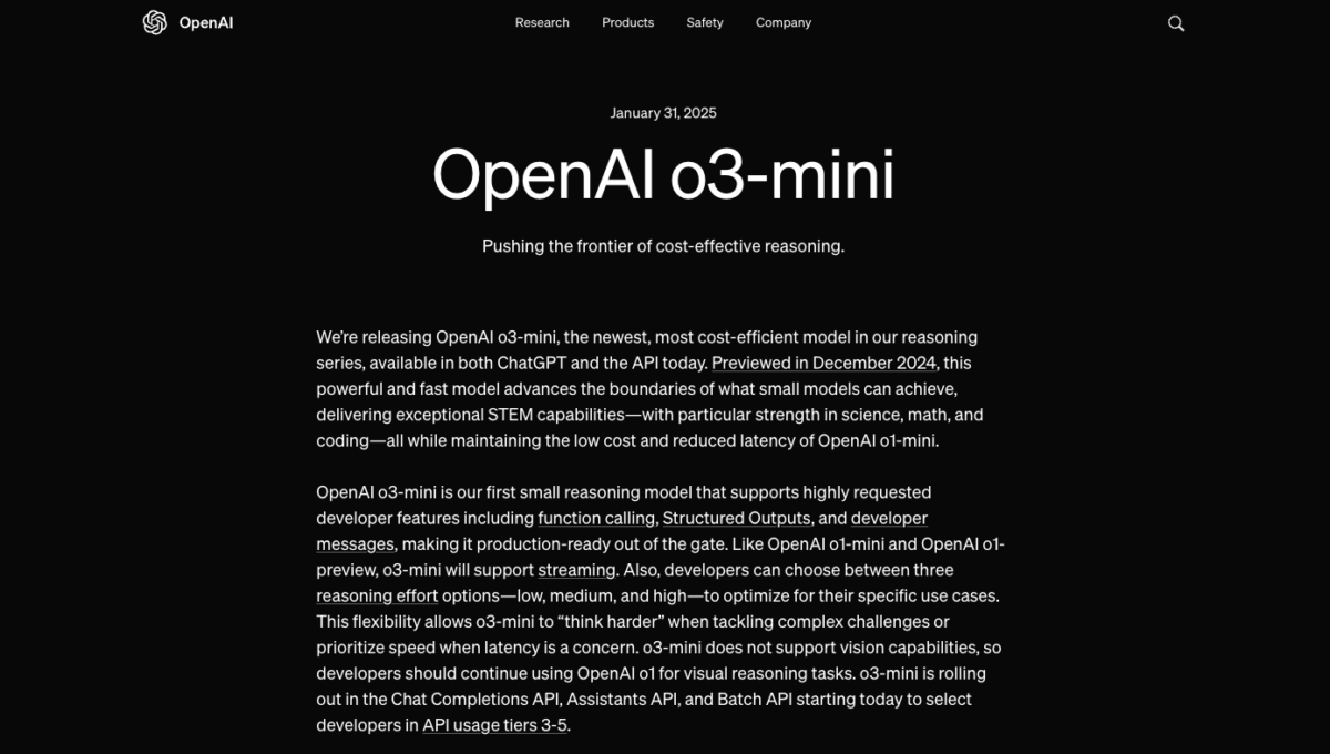 ChatGPT「OpenAI o3」「o3-mini」発表！使い方や料金、特徴を解説 | ChatGPTの学校